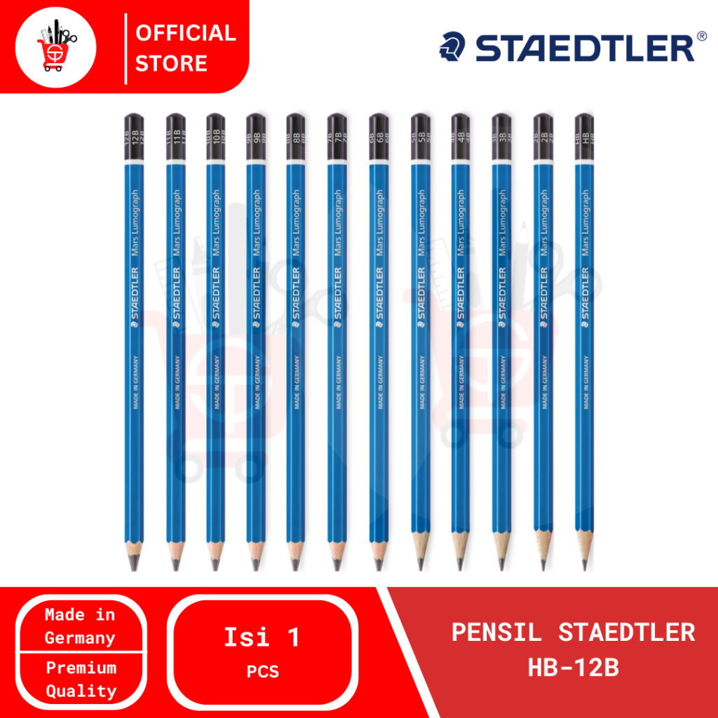 Jual Pensil Staedtler HB 2B 3B 4B 5B 6B 7B 8B 9B 10B 11B 12B (1 PCS ...