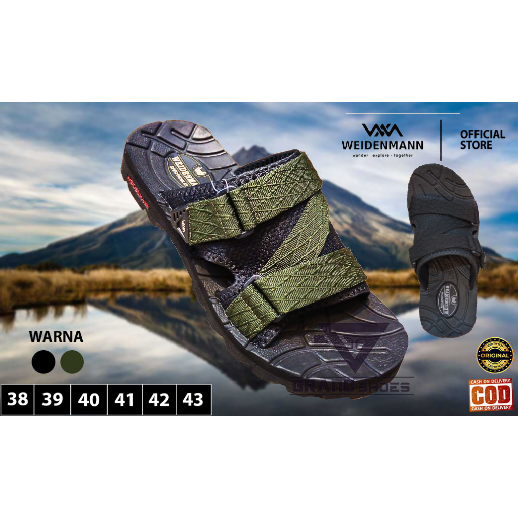 Jual Weidenmann Weidenman Sandal pria Slide Hiking kanvas ringan lentur ...