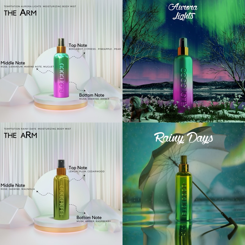 Jual [READY] TEMPTATION ELOI COCO AURORA LIGHTS RAINY DAYS BODY MIST ...