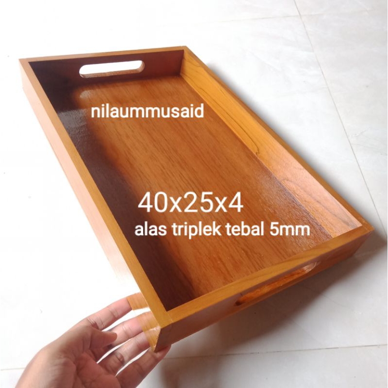Jual WOODEN TRAY KAYU JATI/NAMPAN KAYU JATI/BAKI KAYU MEWAH/TATAKAN ...