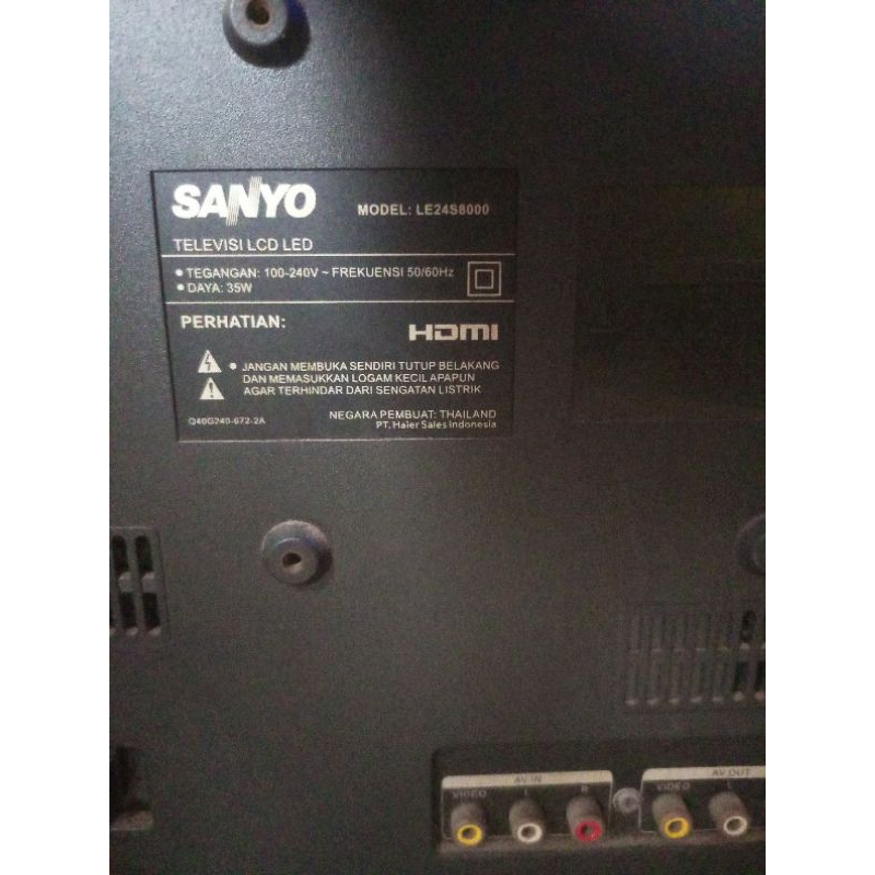 Jual TV LED Sanyo 24 inch minus | Shopee Indonesia