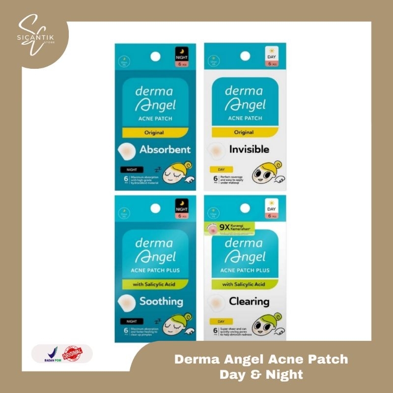 Jual DERMA ANGEL ACNE PATCH ORIGINAL | PIMPLE PATCH DAY & NIGHT ISI 6 ...