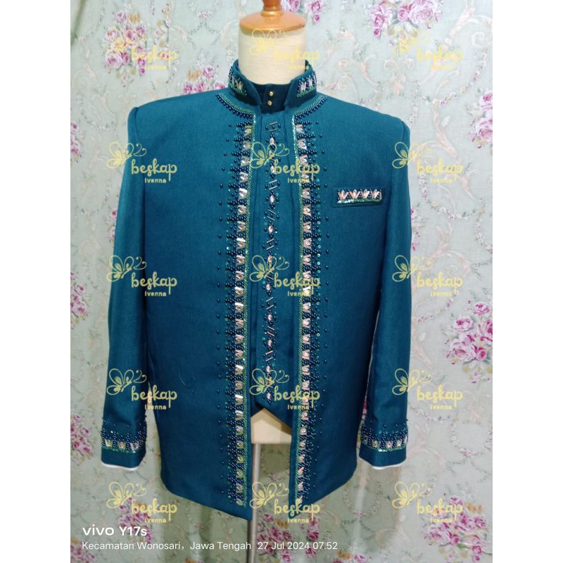 Jual beskap pengantin/basofi muslim/beskap asraf/beskap akhad +celan ...