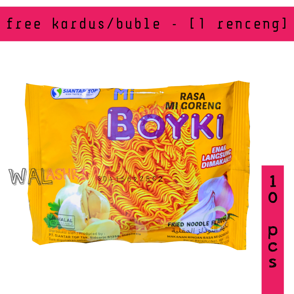 Jual Boyki Rasa Mi Goreng 16gr Snack Mie 1 RENCENG ISI 10 SACHET ...