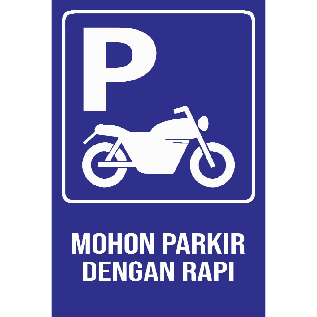 Jual Stiker Area Parkir Motor | Stiker Area Parkir Motor Ukuran A3 Plus ...