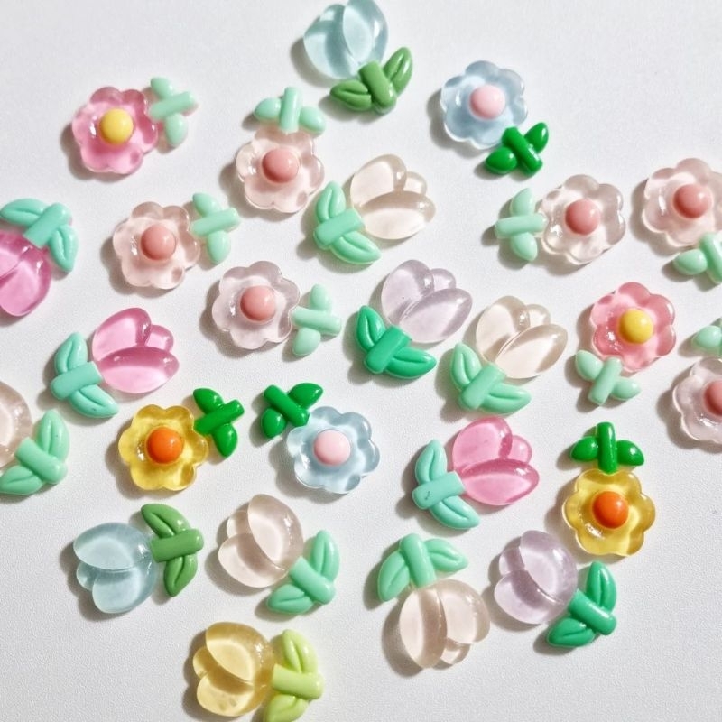 Jual 10PCS CLAY RESIN BUNGA KACA | MANIK RESIN BUNGA BENING | Shopee ...