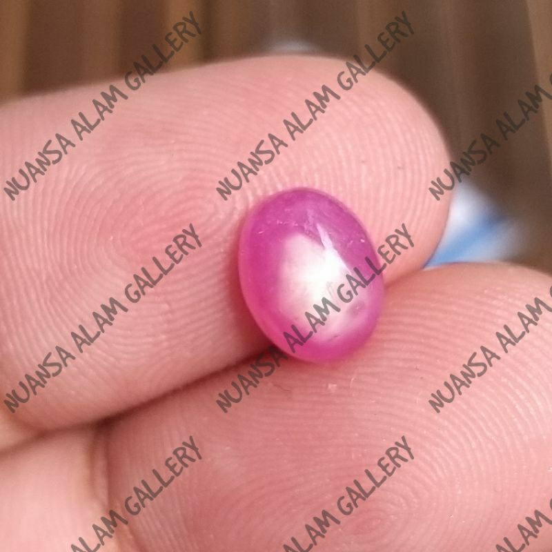 Jual Batu Permata Merah Delima Natural Ruby Star Inti Patkua Size ...