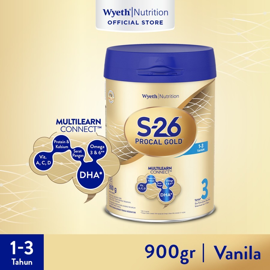 Jual S-26 PROCAL GOLD Can 900g 1-3 tahun premium susu anak wyeth ...