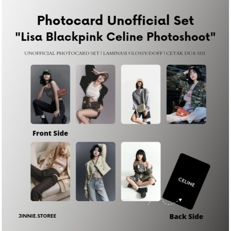 Jual Photocard Unofficial Set "Lisa Blackpink Celine Photoshoot" | Shopee Indonesia