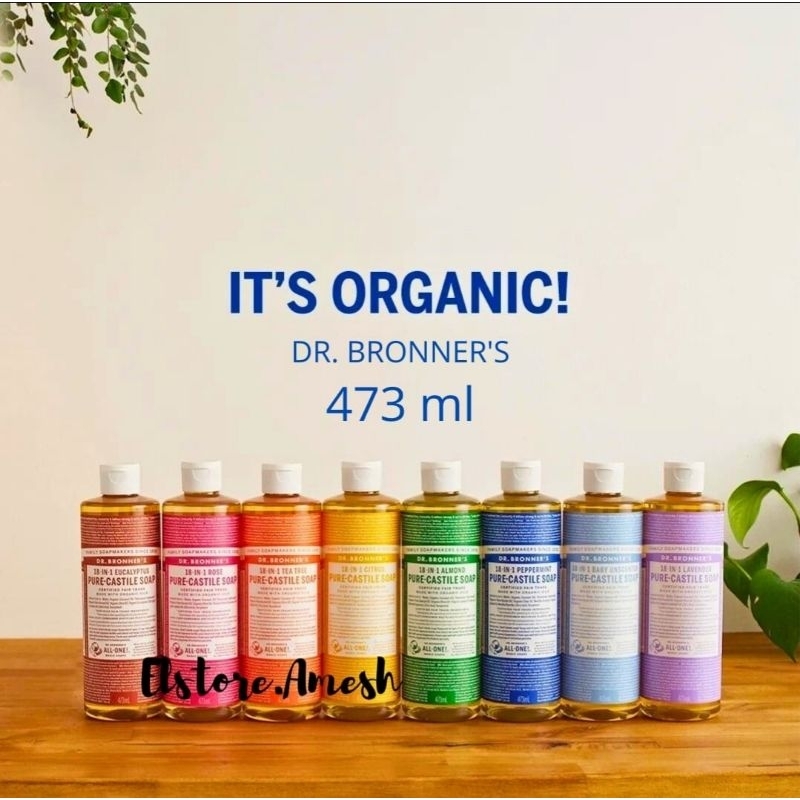 Jual DR. Bronners Pure--Sabun Mandi 18 in1 Organic--Castile Liquid Soap 473ml | Shopee Indonesia
