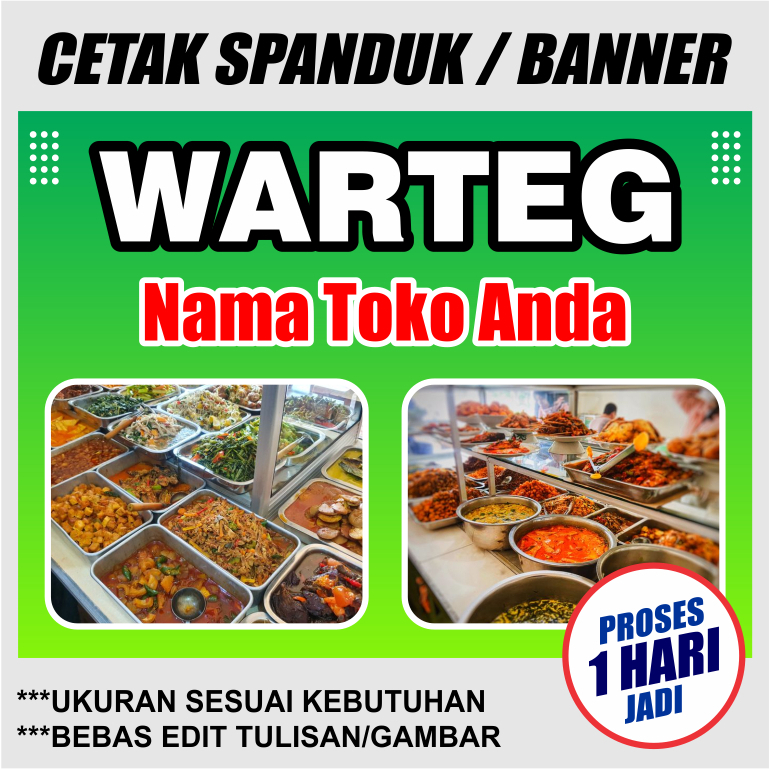 Jual cetak spanduk banner warteg custom benner baliho warteg | Shopee ...