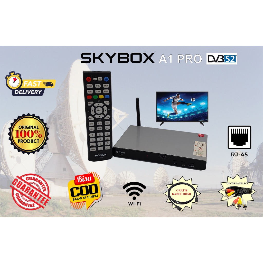 Jual Skybox A1 Pro receiver parabola H.265 combo | Shopee Indonesia