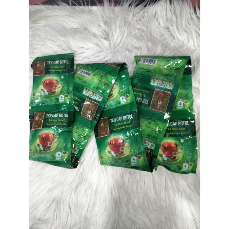 Jual Teh Cap Botol kemasan renceng isi 10 sachet x 4 kantong | Shopee ...