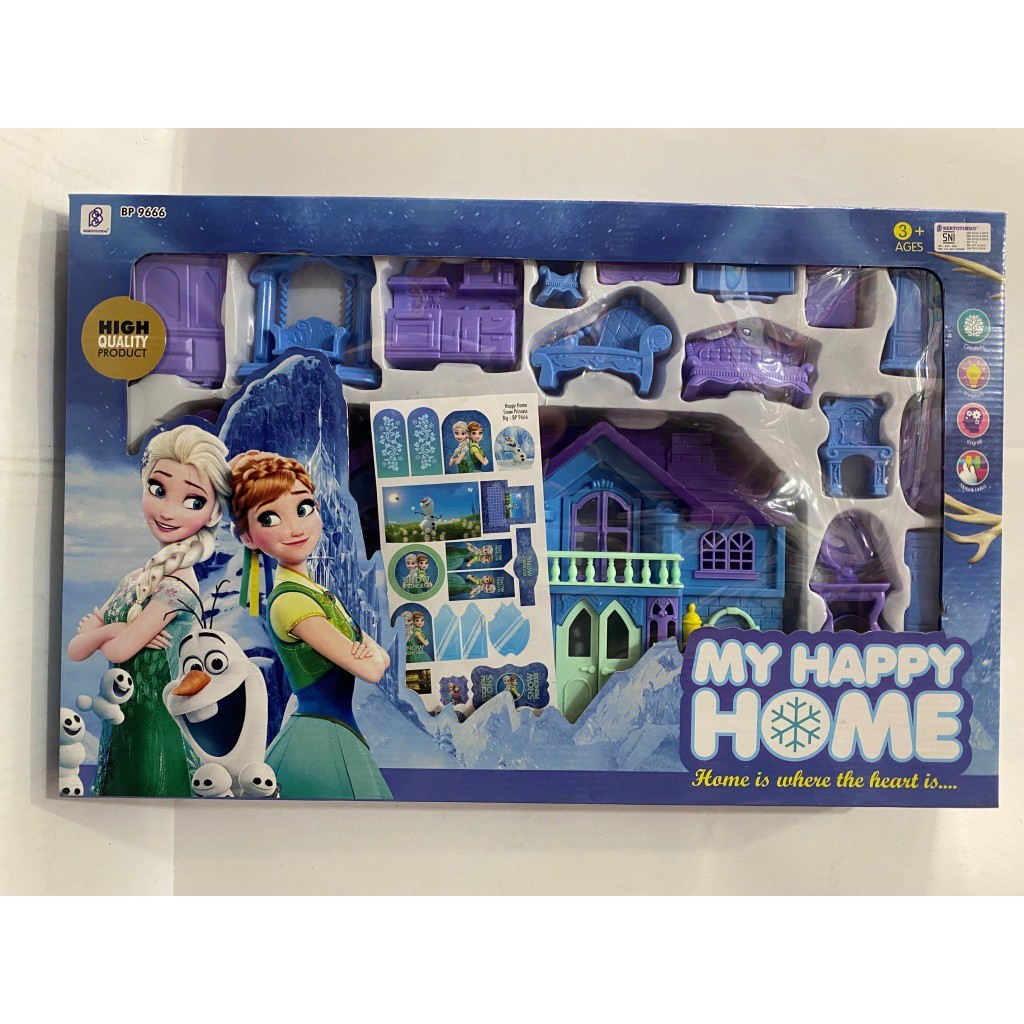 Jual Mainan Anak Rumah Rumahan Happy Home Frozen 9665 9666 KP | Shopee ...