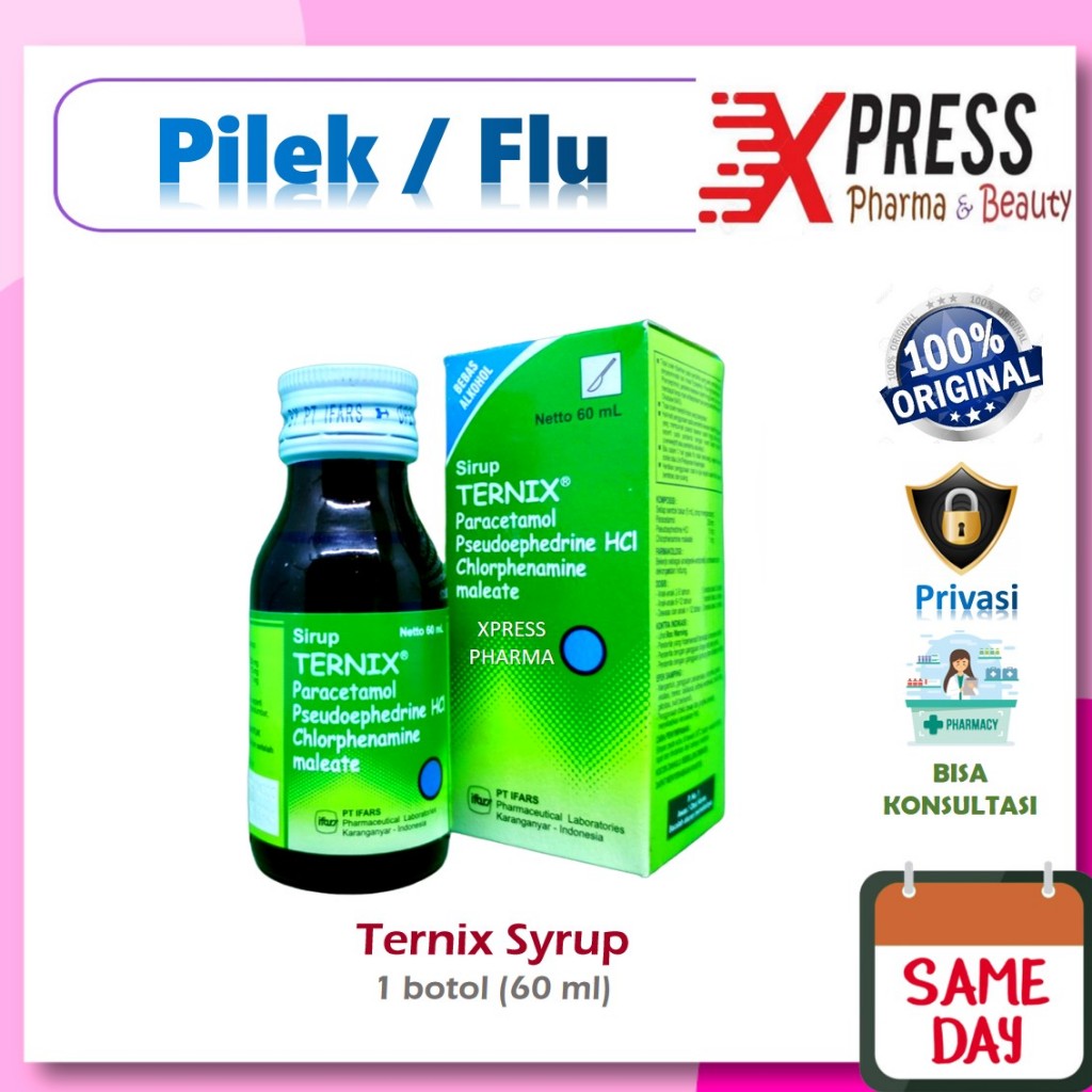Jual XPRESS ! Ternix SYRUP 60 ml Suspensi Terniks Ternik Sirup 60ml ...