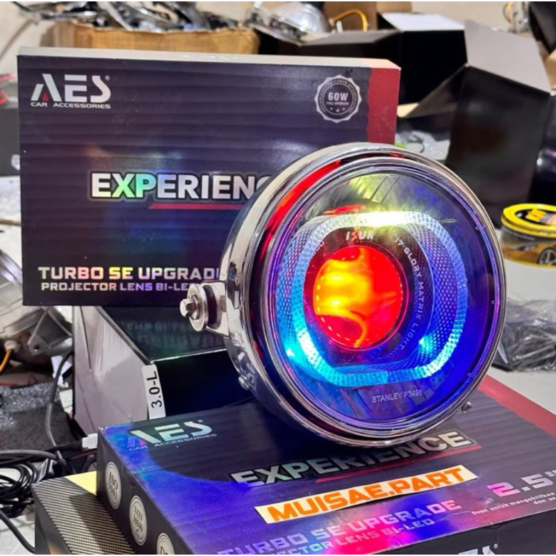 Jual LAMPU DEPAN NINJA SS SET BILED AES TURBO EXPERIENCE 60watt SROUND ...