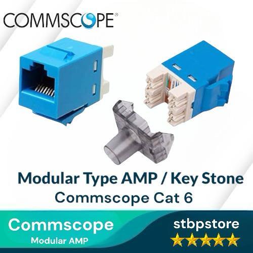 Jual MODULAR JACK RJ45 CAT 6 COMMSCOPE AMP JACK MODULAR CAT6 UTP FTP ...