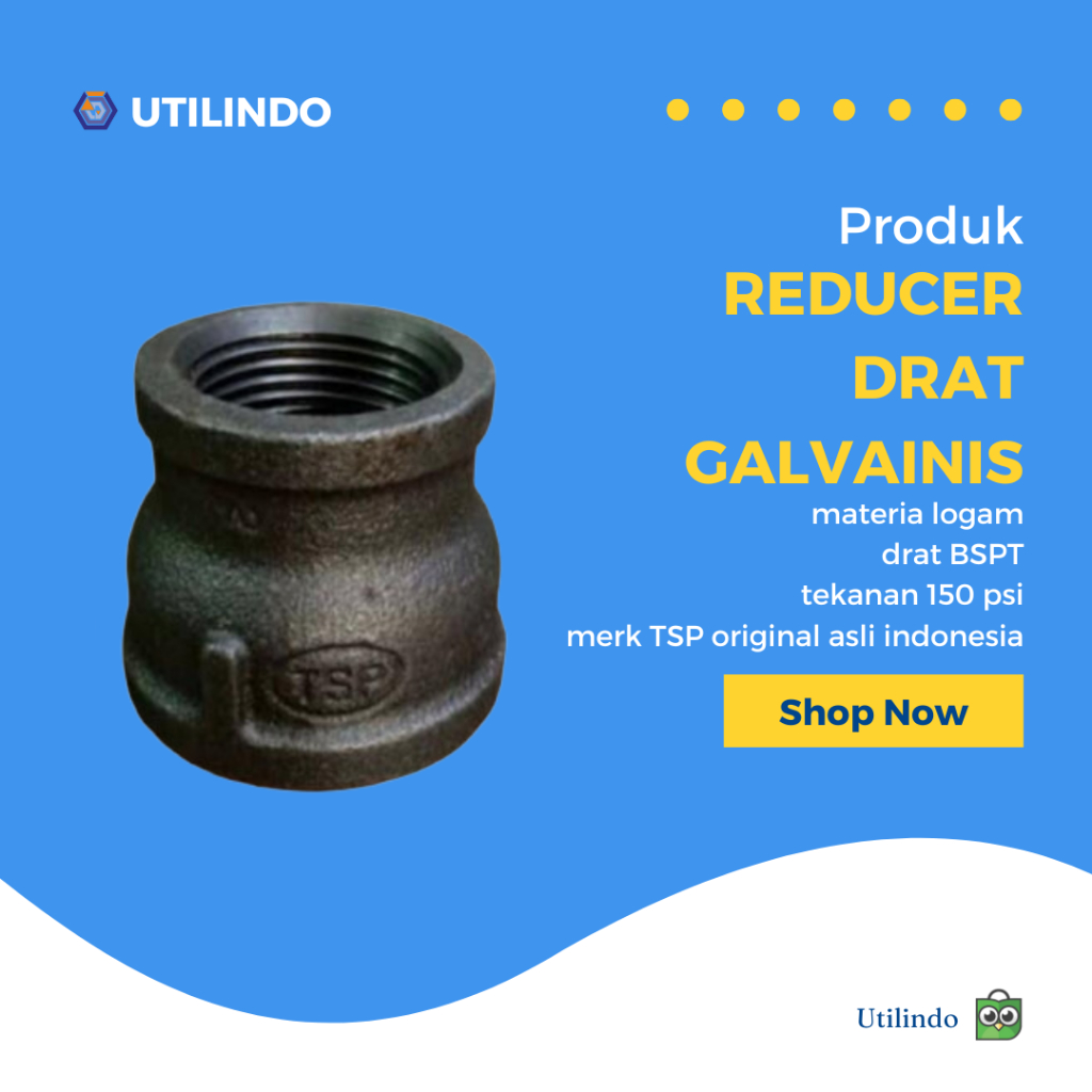 Jual Reducer Drat Galvanis - material logam galvanis sambungan pipa air ...