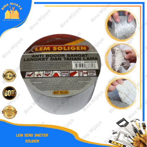Jual Lem Seng Anti Bocor 3 meter Soligen Lem seng asbes atap anti bocor ...