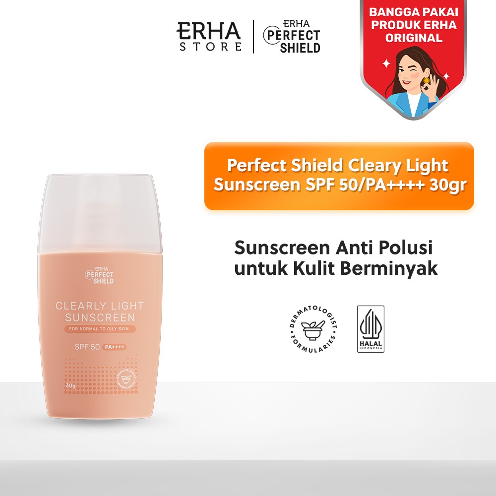Jual ERHA Perfect Shield Clearly Light Sunscreen SPF50/PA++++ - Sunscreen Kulit Berminyak ...