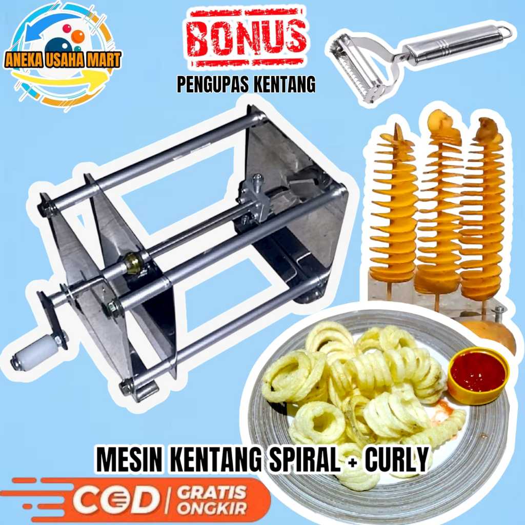 Jual Mesin Multifungsi Kentang Curly + Mesin potong Kentang Spiral ...