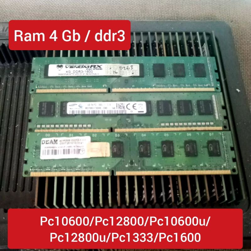 Jual Ram PC 4 GB DDR3 - Ram Komputer 4 gb ddr3 10600 12800 1333 ...
