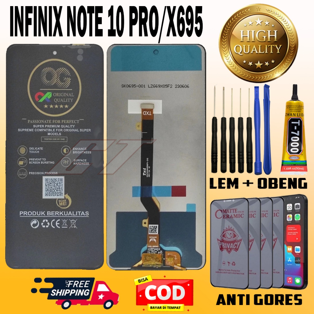 Jual LCD TOUCHSCREEN INFINIX NOTE 10 PRO/X695 LAYAR SENTUH ORIGINAL ORI ...