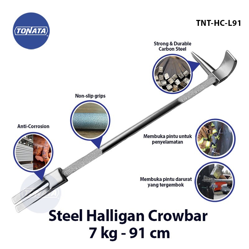 Jual Tonata Halligan Crowbar Linggis Pemadam Baja Multifungsi | Shopee ...