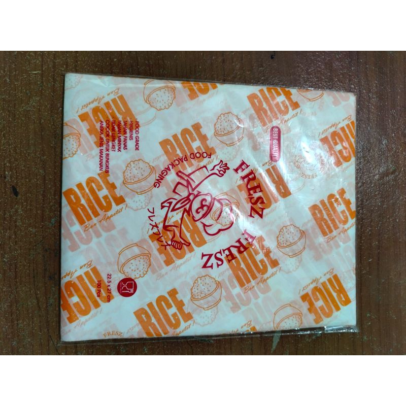 Jual [ISI 100 PCS] KERTAS NASI PUTIH/KERTAS NASI KFC | Shopee Indonesia