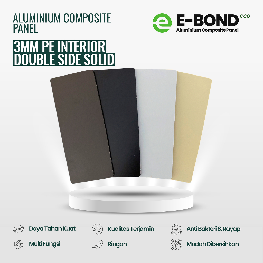 Jual EBOND ECO ACP 3mm - PE 0.06 1220 x 2440 mm - Double Side | Shopee Indonesia
