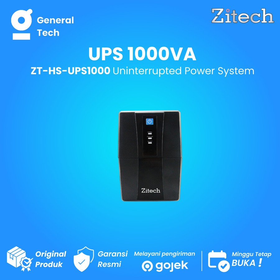 Jual UPS Zitech ZT-HS-UPS1000 1000VA 600W Uninterrupted Power System ...