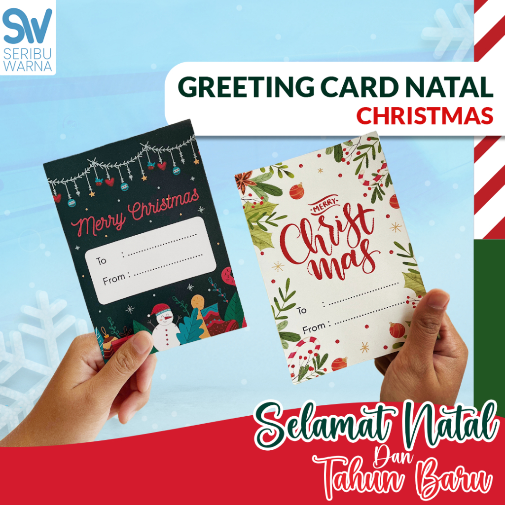 Jual Kartu Ucapan Natal Merry Christmas/ Greeting Card Natal / Postcard ...
