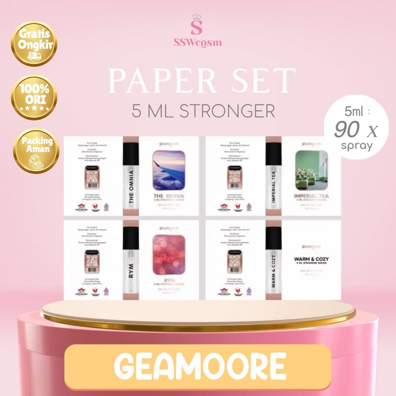Jual Geamoore Stronger Paper Set 5ml Parfum Spray | Shopee Indonesia