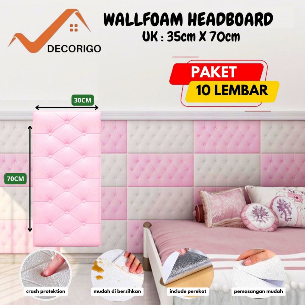 Jual PAHE !! (10 LEMBAR) Wallfoam Headboard 3D Dinding Bed Busa ...