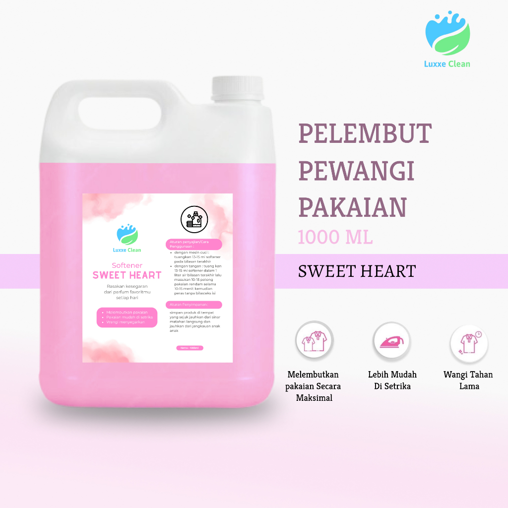 Jual Luxxe Clean Softener Laundry Pelembut Dan Pewangi Pakaian Premium 1000 Ml | Shopee Indonesia