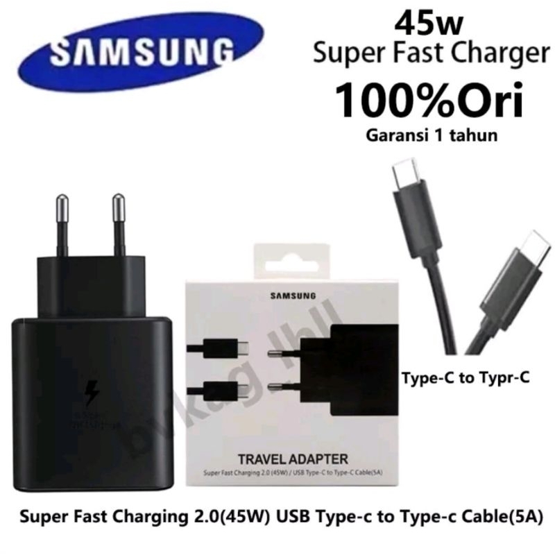 Jual Charger Samsung Galaxy S24 5G Original 45W Batok Casan Adapter ...