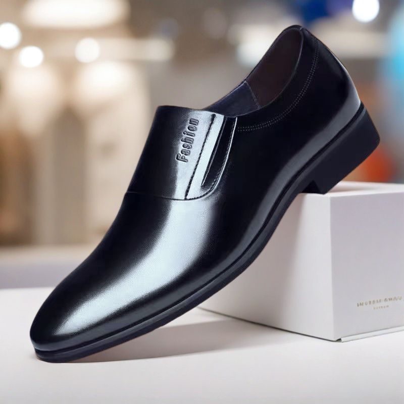 Jual Sepatu pantofel pria hitam kerja sepatu slip on pria pantofel kantoran | Shopee Indonesia