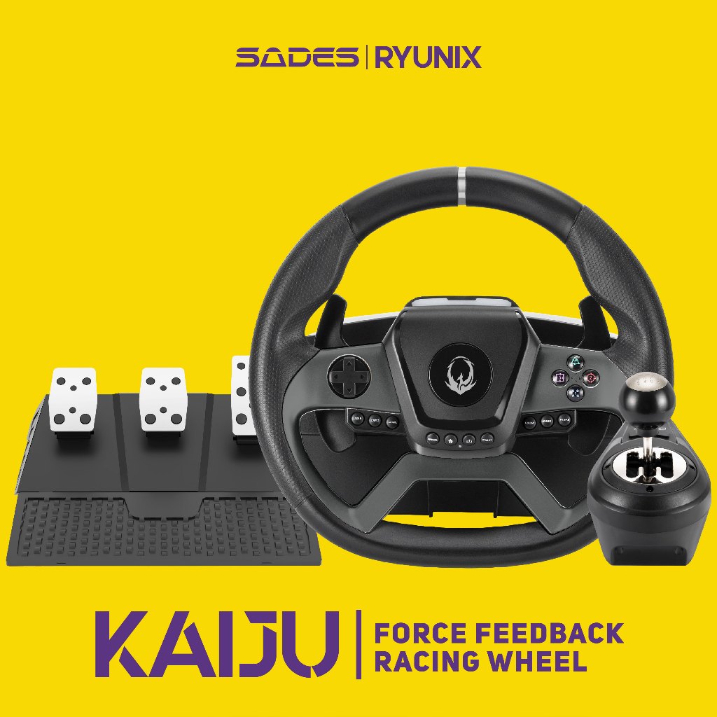 Jual Sades Ryunix Kaiju Force Feedback Racing Wheel XR1 Setir Stir ...