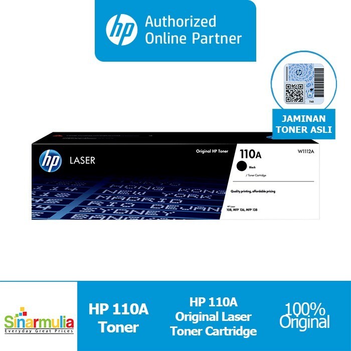 Jual Toner HP 110A Black - Original Laser Catridge W1112A | Shopee Indonesia