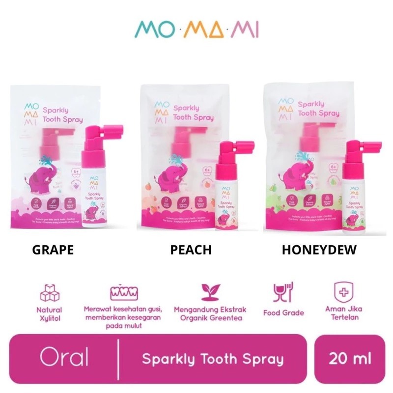 Jual MOMAMI MURAH SPARKLY TOOTH SPRAY 20ML SEMPROTAN PERAWATAN GIGI ...