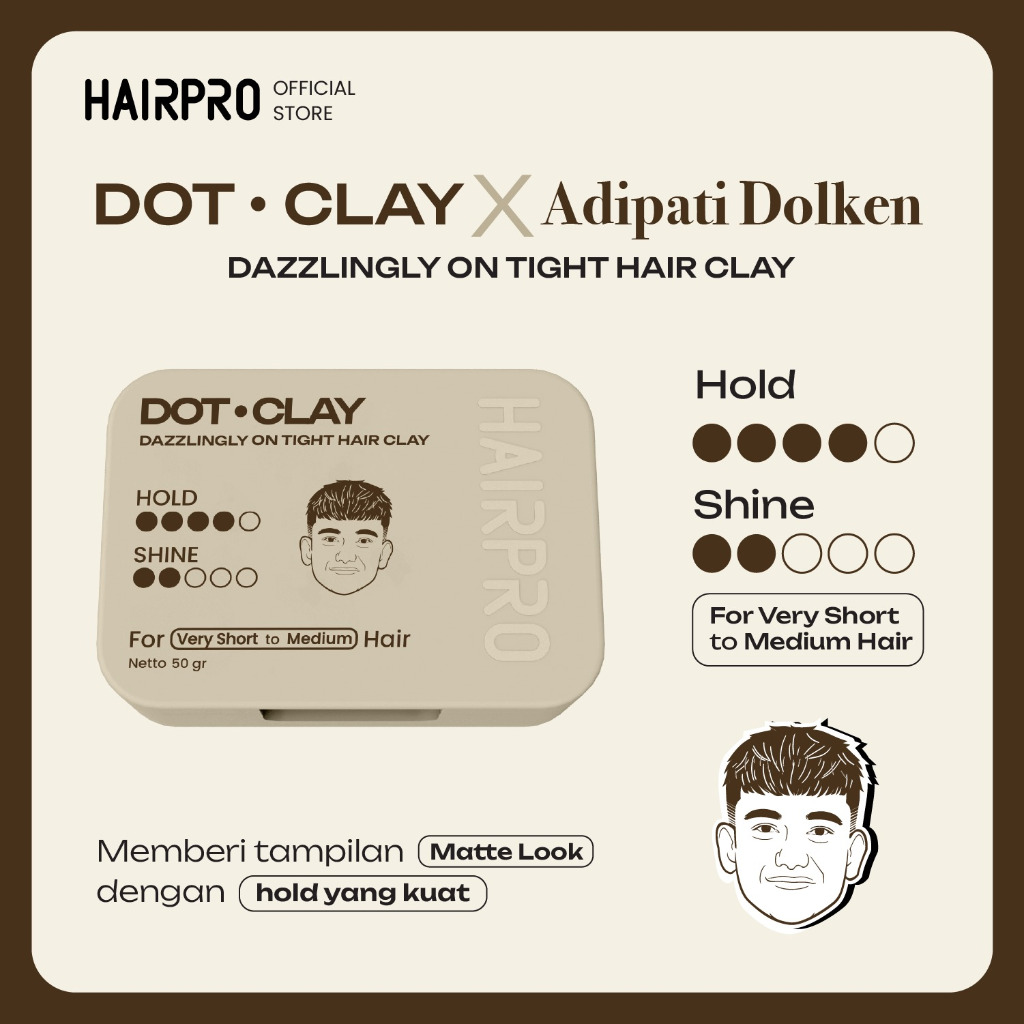 Jual Hairpro Dot Clay - Hair Clay Pomade Rambut | Shopee Indonesia