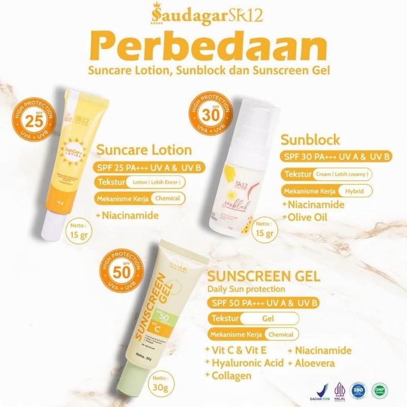 Jual SR12 Sunscreen Wajah SPF Melindungi Wajah dari Sinar UV / Suncare ...