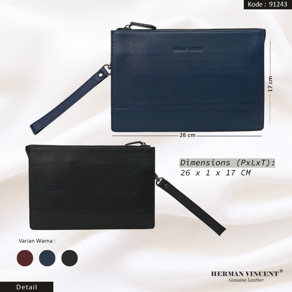 Jual HERMAN VINCENT - Leather Clutch - Tas Kulit Pria (91243) | Shopee ...