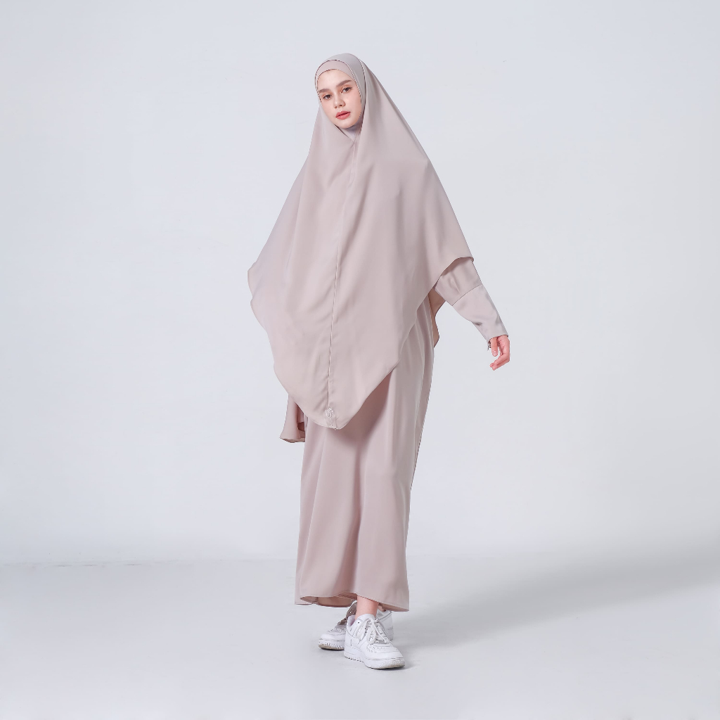 Jual Anggia Handmade - Safiiqah Abaya Set - Ash Grey | Shopee Indonesia