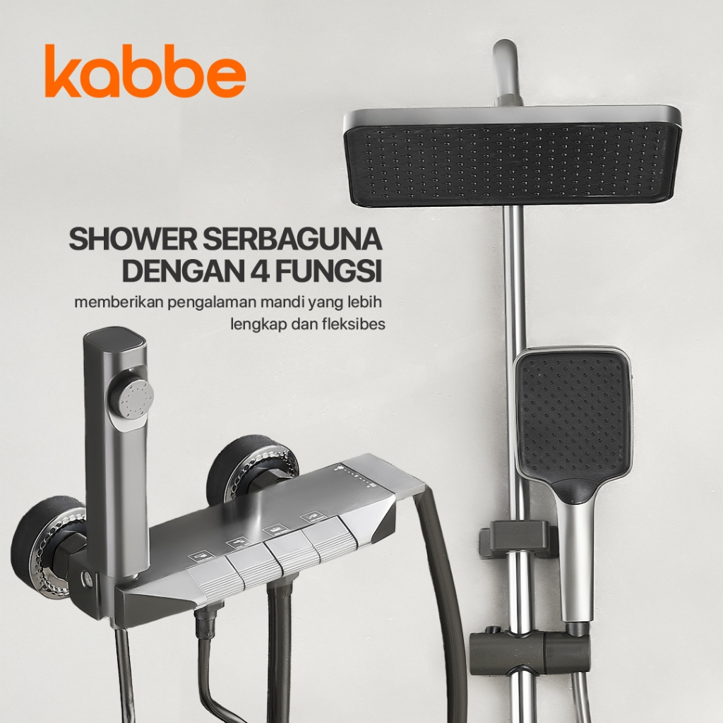 Jual Kabbe - 4 in 1 Piano Shower Set Kamar Mandi Panas Dingin Abu ...
