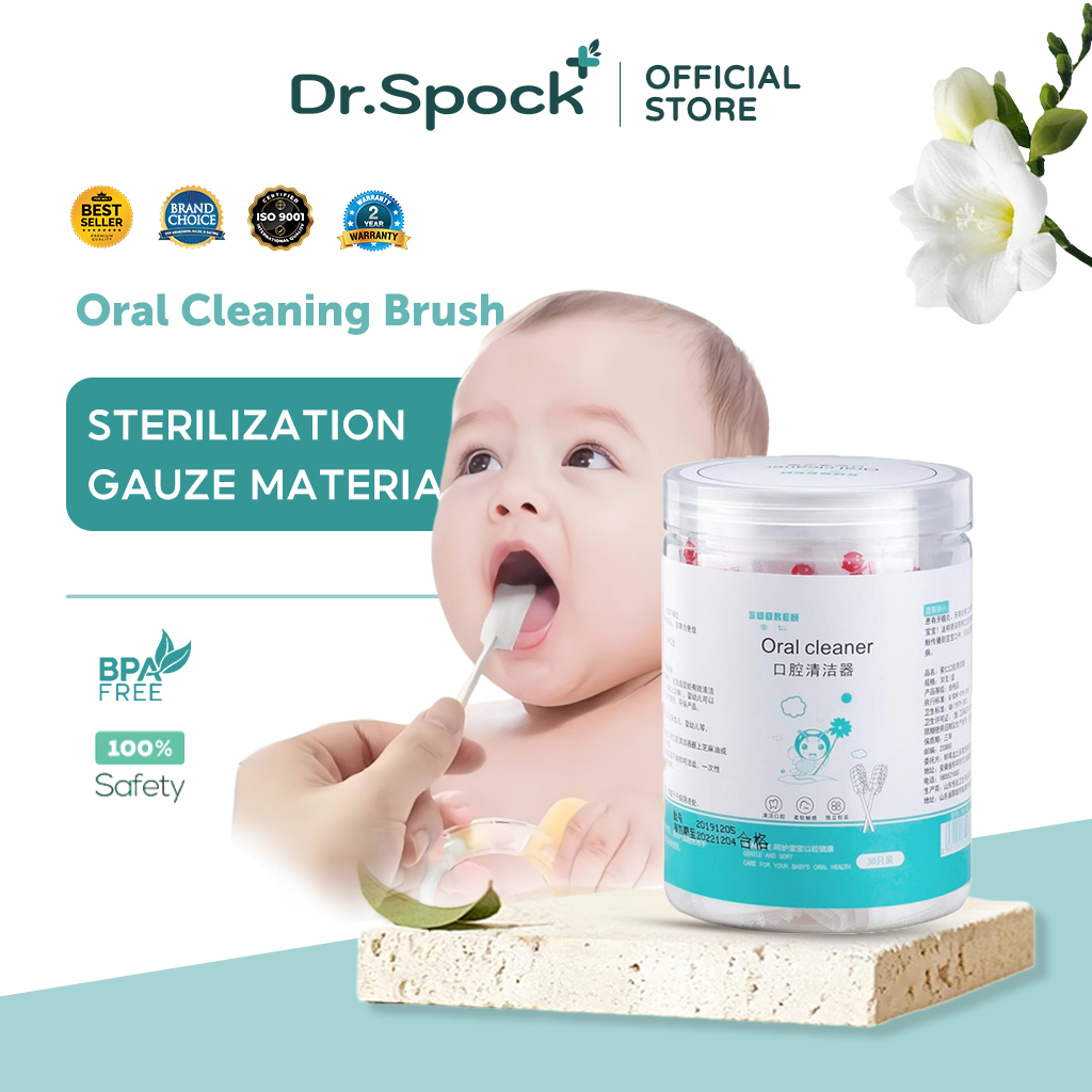 Jual Dr.Spock 30PCS Pembersih Mulut Bayi New Born / Baby Mouth Cleaner ...