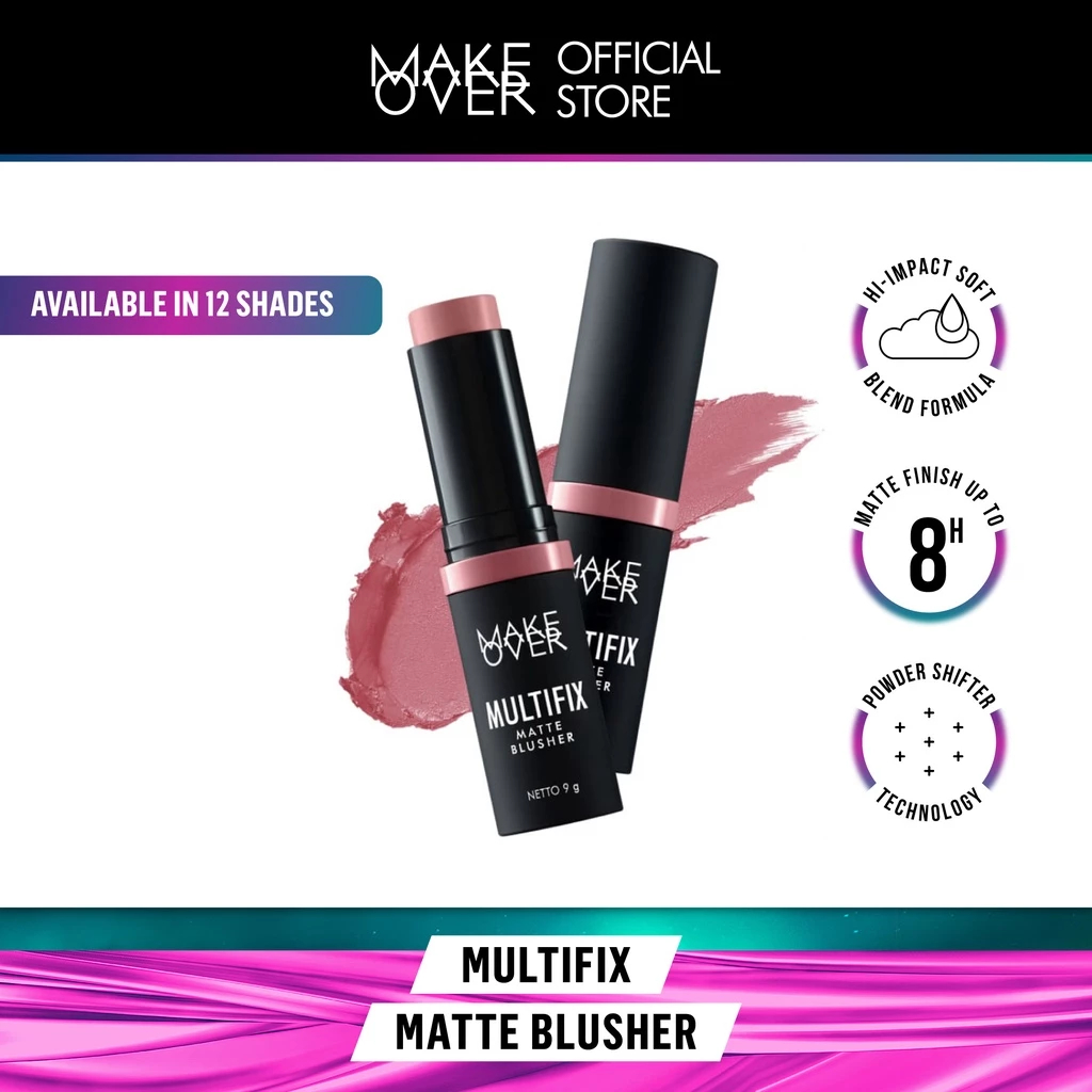 Jual MAKE OVER Multifix Matte Blusher 9 g - Blush On Stick | Shopee ...
