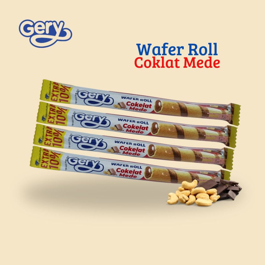 Jual Gery Wafer Roll / Gery Wafer Stik Roll Coklat Mede | Shopee Indonesia