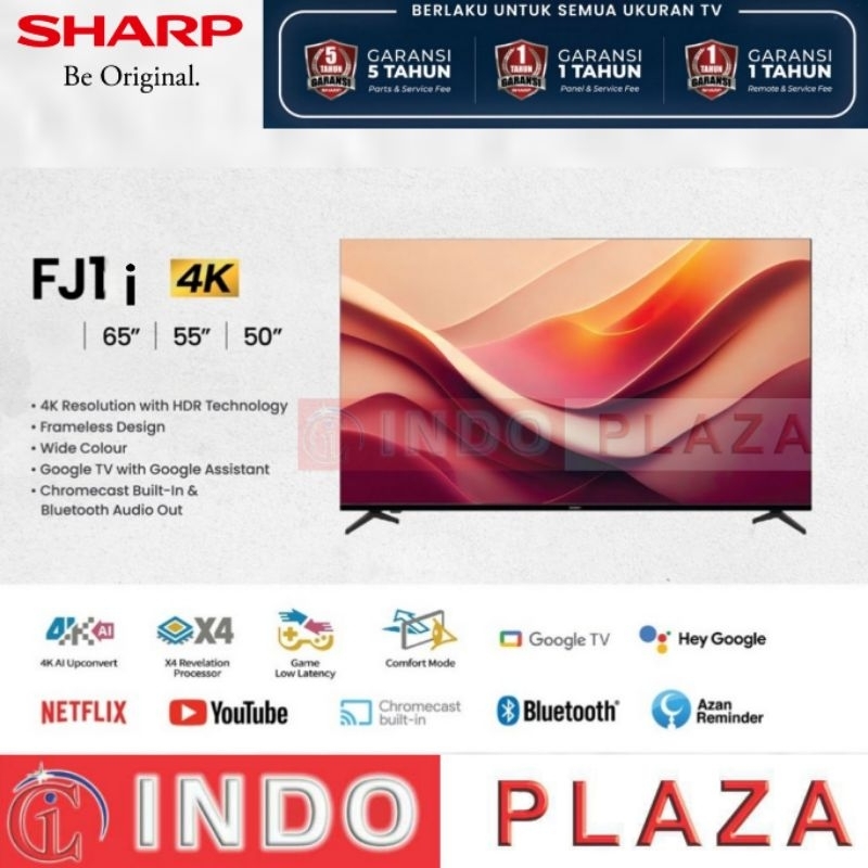 Jual TV SHARP 50 / 55 / 65 / 75 inch FJ1I Series 4K GOOGLE TV | Shopee Indonesia