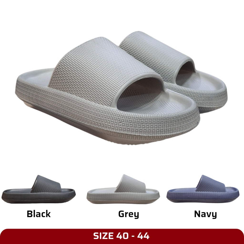 Jual Sandal Slip On Karet Pria Sendal Slide Slop Eva Phylon Cowok Polos ...